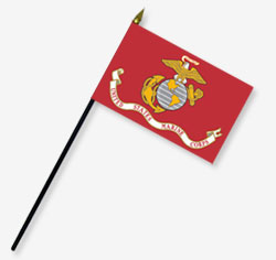 Marine Corps Stick Flag - American Flag and Gift